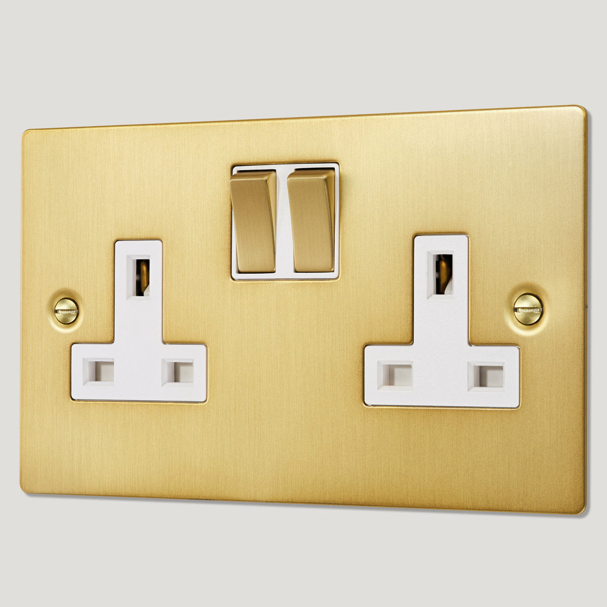 Brass Plug Socket | Wall Double Plug Socket – Plank Hardware