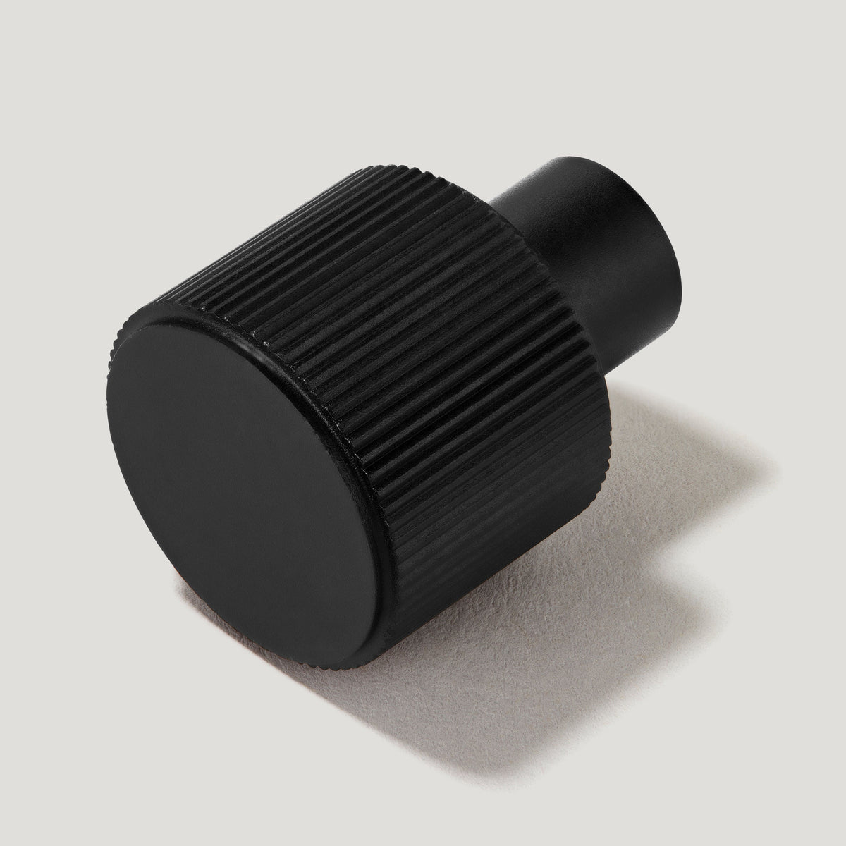 Grooved Knobs | Black Button Knobs – Plank Hardware