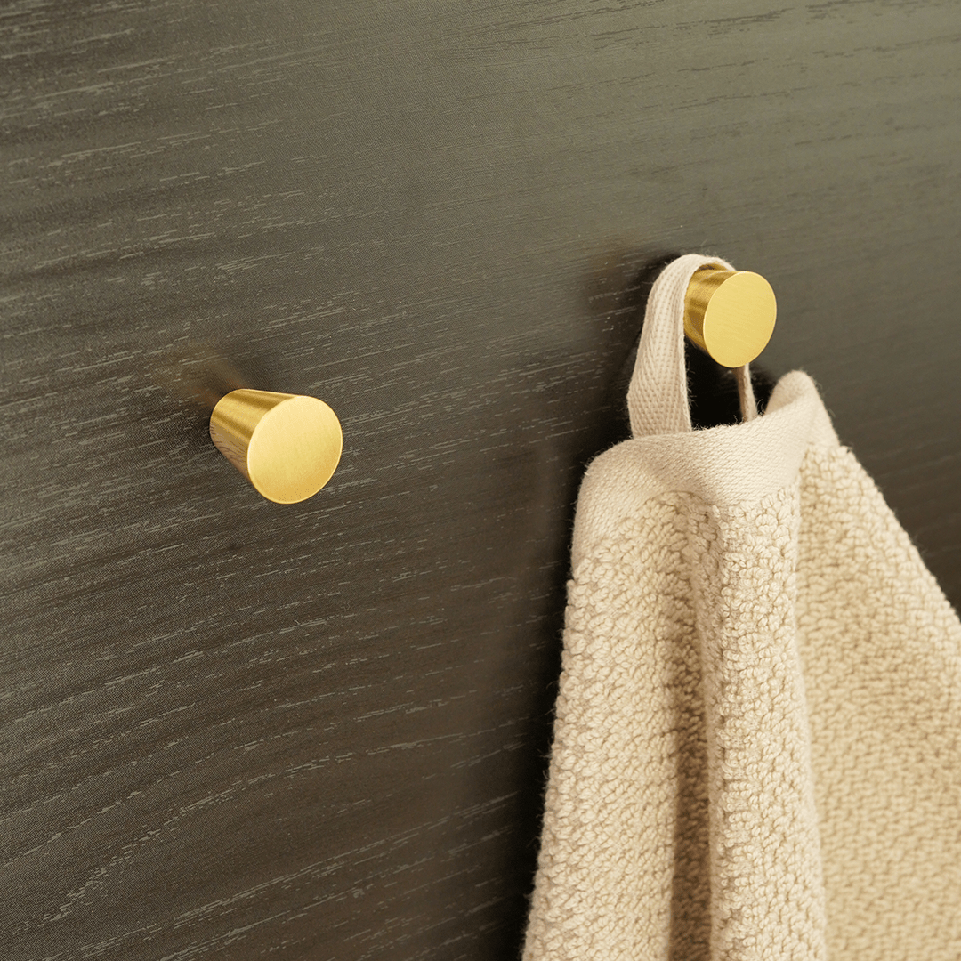 Tapered Hook | Tapered Brass Hook – Plank Hardware