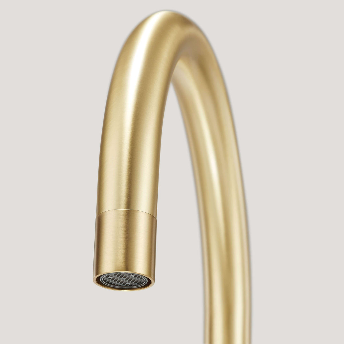 PORTMAN Smooth Kitchen Mixer Tap - Brass | Plank Hardware